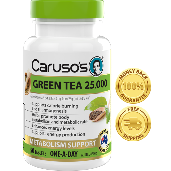 Green Tea Tablets For Metabolism Support – Caruso's Natural Health