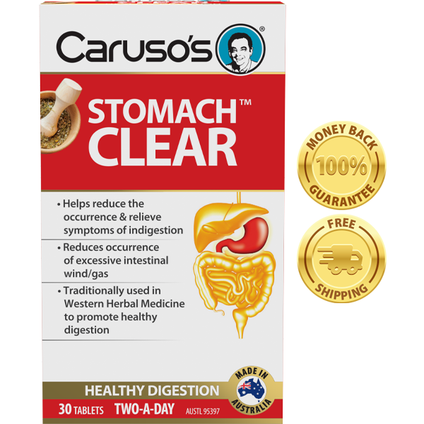 Stomach Clear Tablets | Stimulate Digestion – Caruso's Natural Health