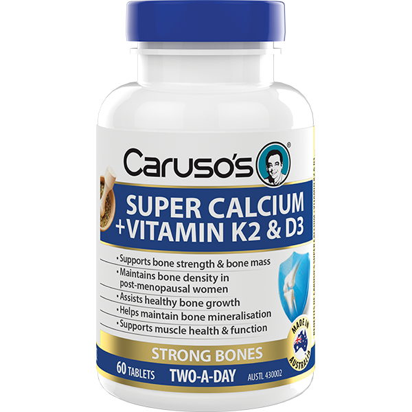 Super Calcium + K2&D3 for strong healthy bones – Caruso's Natural Health